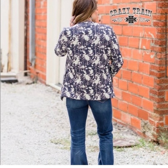 Crazy Train | Jackets & Coats | Crazy Train M Paint Splatter Blazer ...